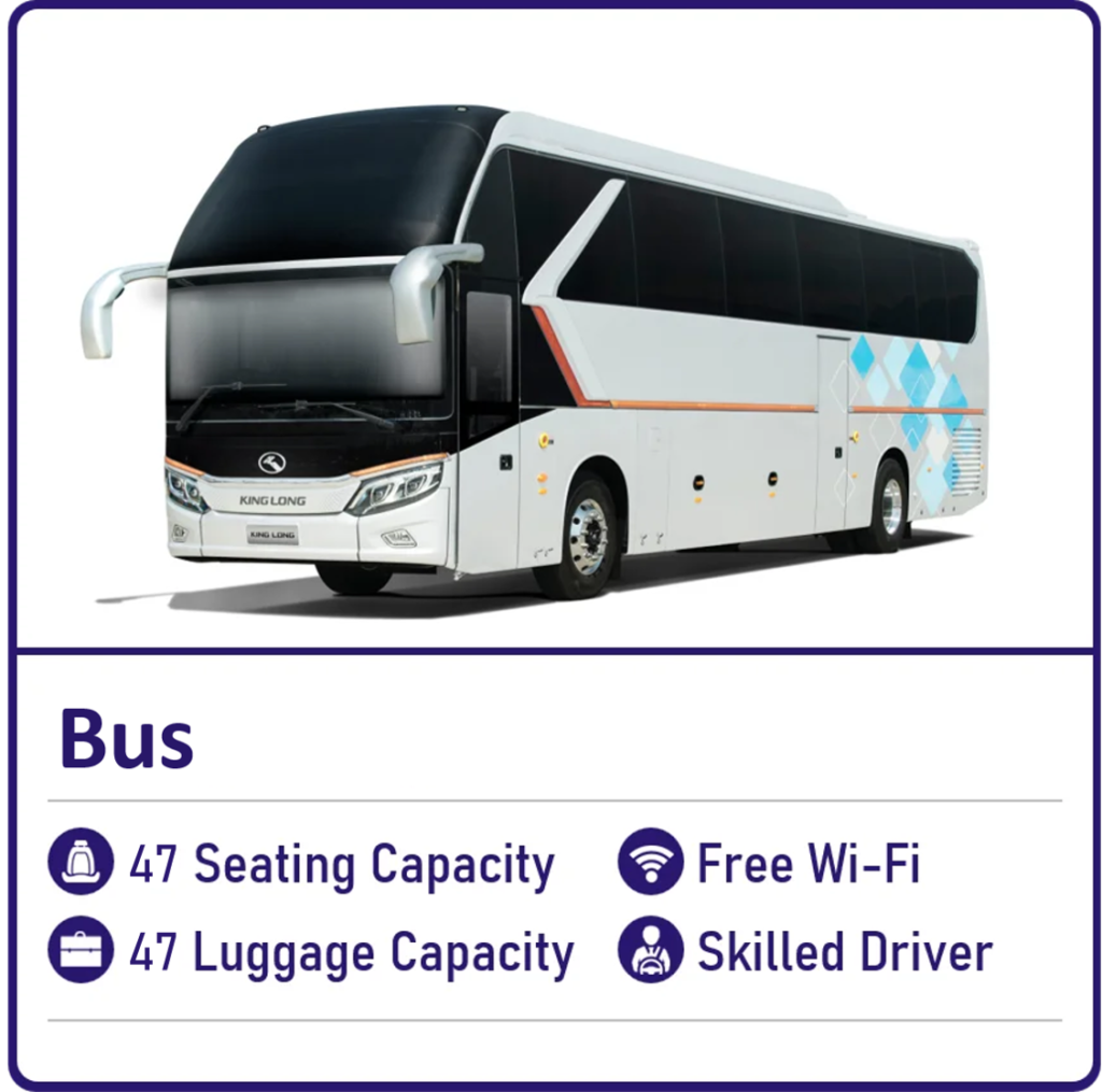 Best Rent A Long Bus Service For Hajj & Umrah | UTS Cars